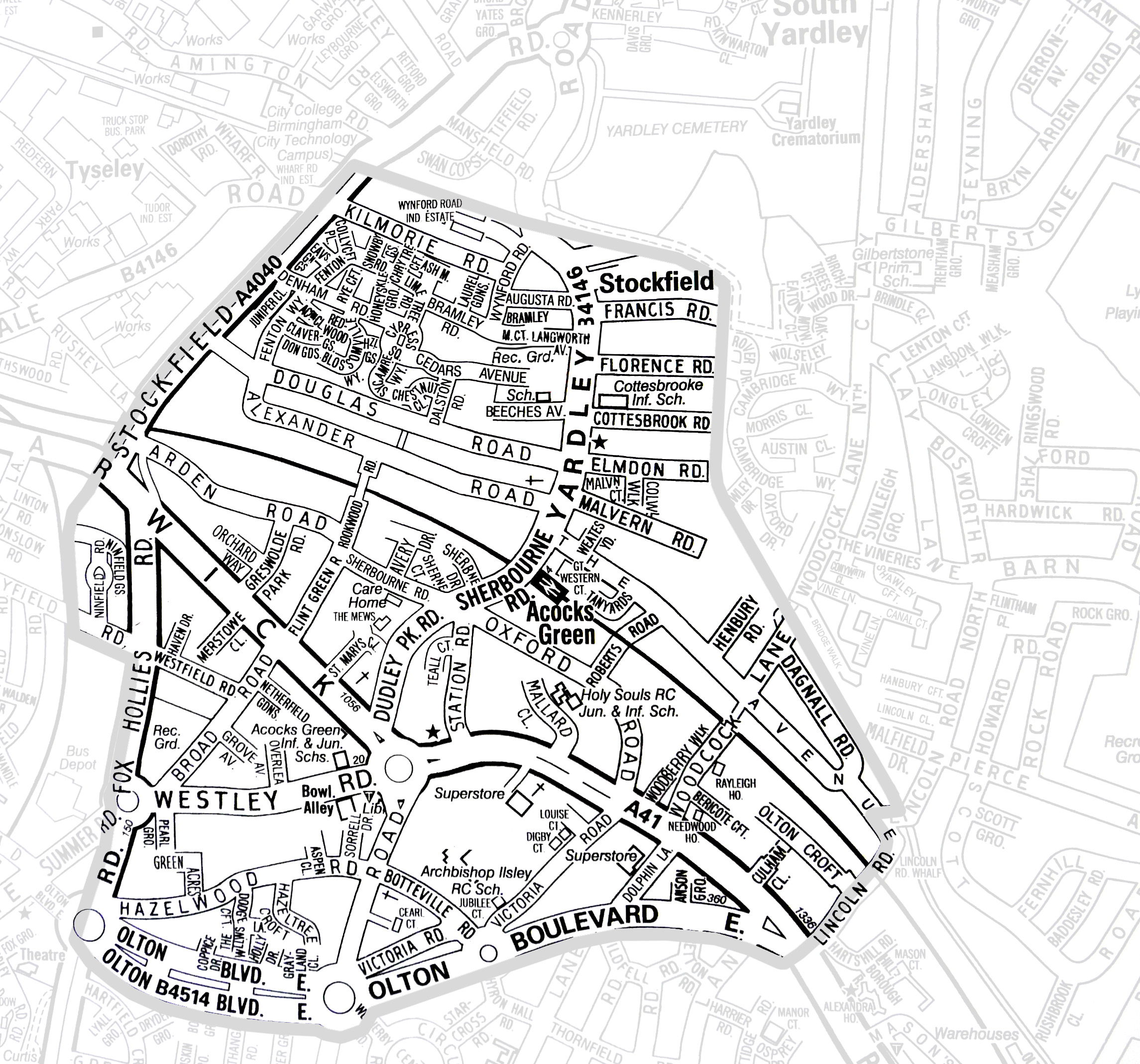 Area Map | Acocks Green Neighbourhood Forum