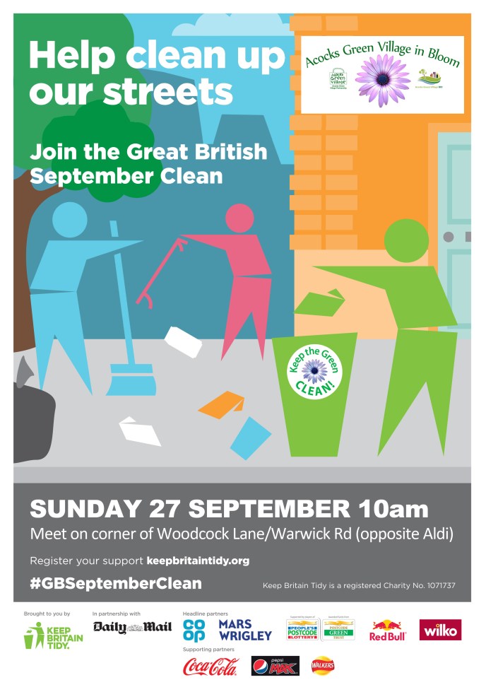 September’s Great British Clean Up | Acocks Green Neighbourhood Forum