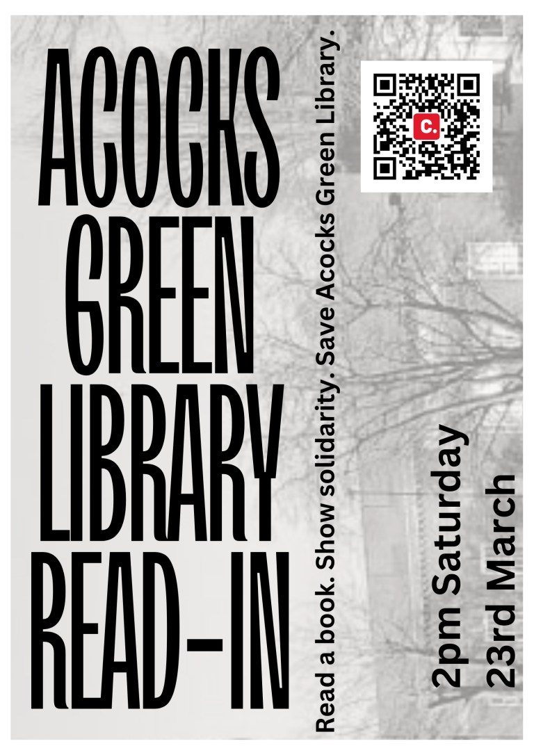 Support Acocks Green Library’s Read In – Saturday 23rd March | Acocks ...